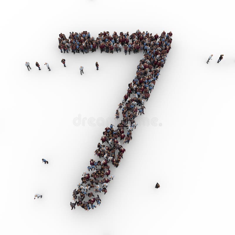 Large Group of People Seen from Above Gathered Together in the Shape of ...