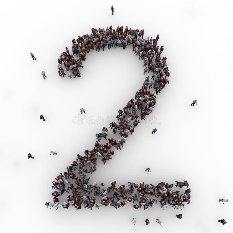 Large Group of People Seen from Above Gathered Together in the Shape of ...