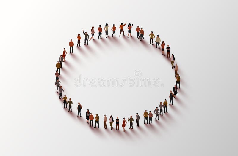 Circle People Crowd Silhouette Stock Illustrations – 1,562 Circle ...