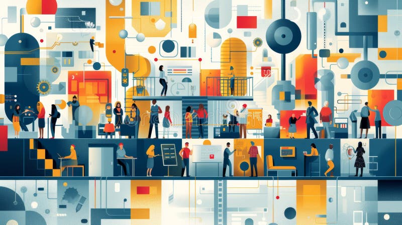 A Large Group of People Standing Around in a Room with Lots of ...