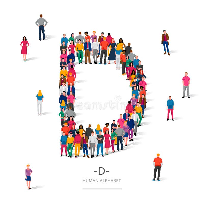 A Large Group of People is Standing in Colored Clothes in the Shape of ...