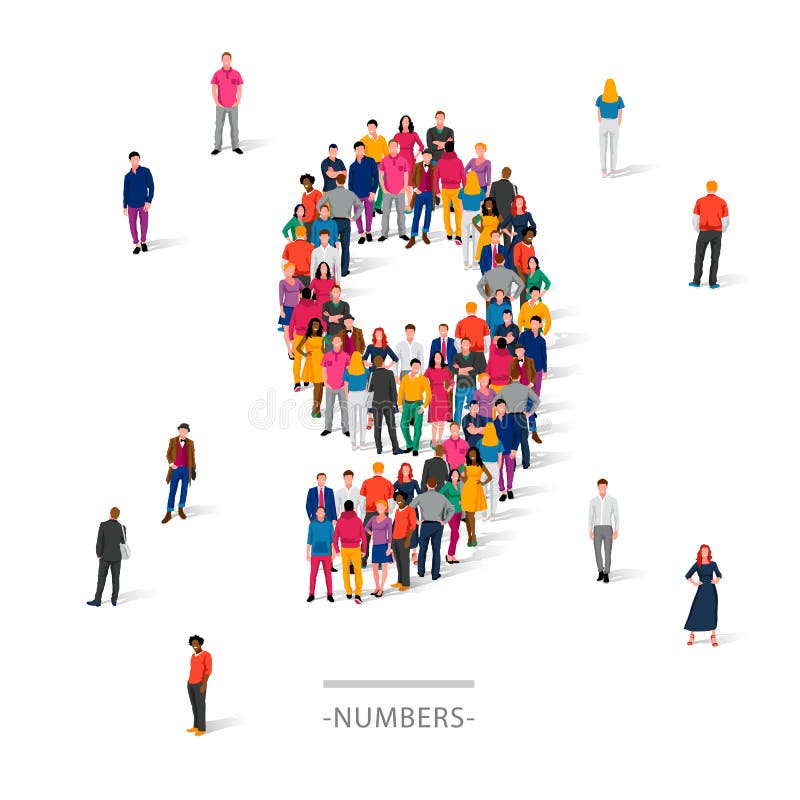 A Large Group of People is Standing in Colored Clothes in the Shape of ...