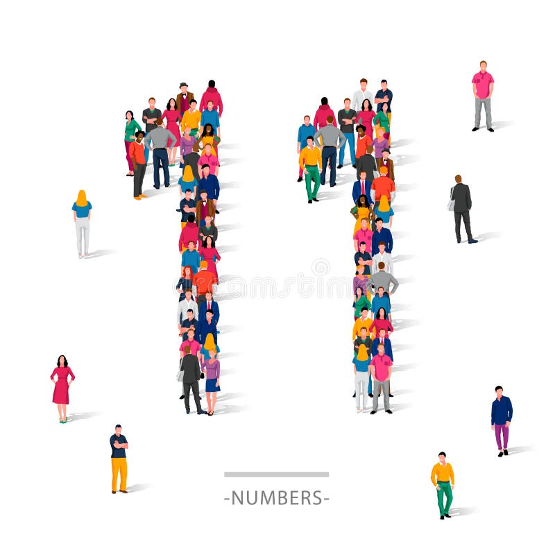 A Large Group of People is Standing in Colored Clothes in the Shape of ...
