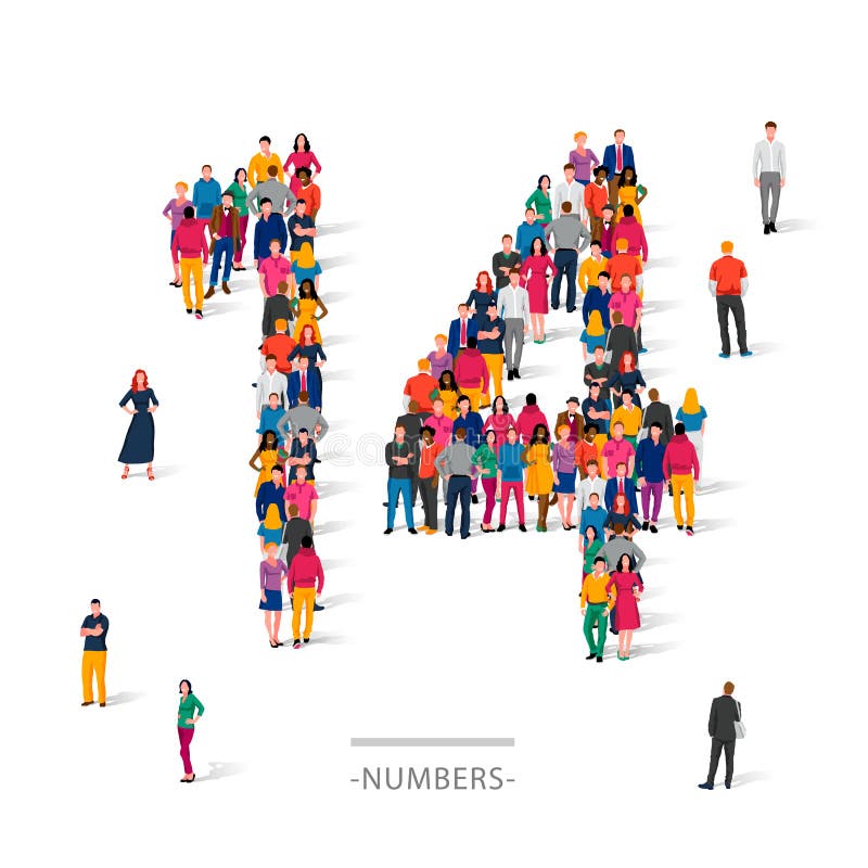 Human Numbers stock illustration. Illustration of logic - 64449978