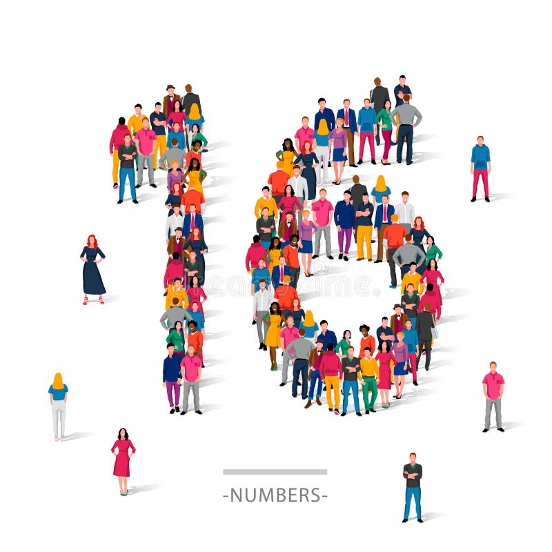 A Large Group of People is Standing in Colored Clothes in the Shape of ...