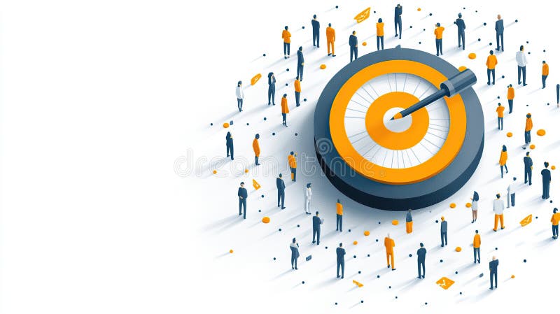 A Large Group of People Surrounding a Target, Implying a Focus on Goals ...