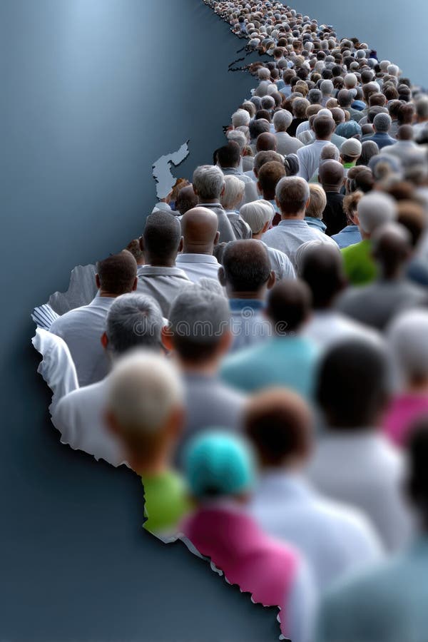 A Large Group of People of Various Backgrounds Stands Together ...