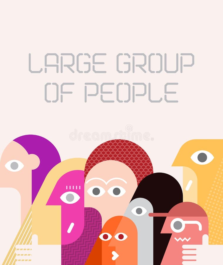 Large Group of People stock vector. Illustration of profile - 77095200