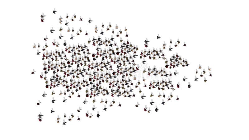 People Aerial View Vector