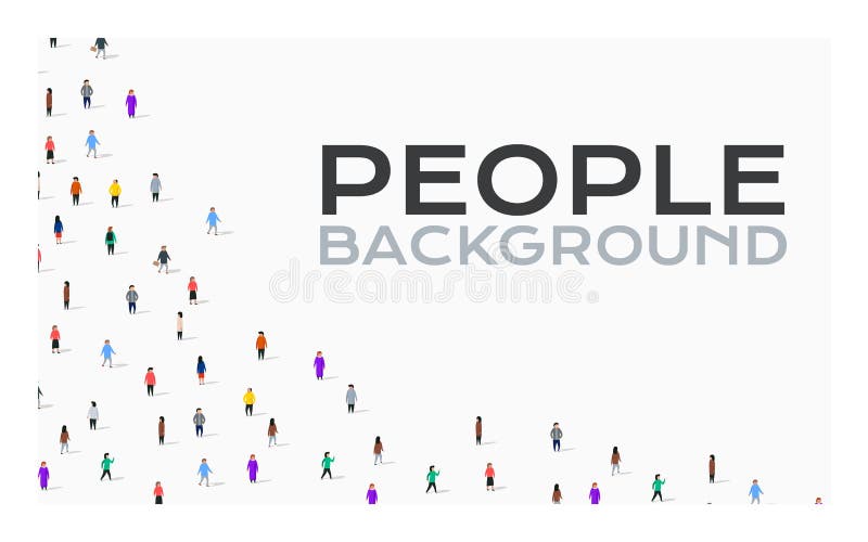 Large Group of People on White Background. People Communication Concept ...