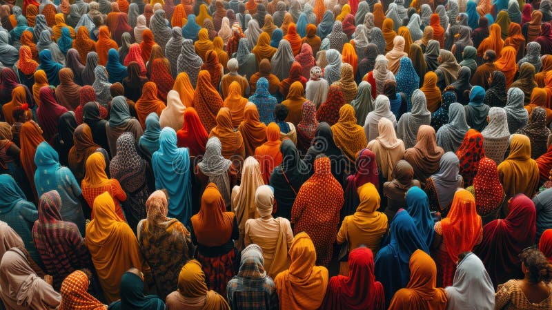 A Large Group of People. World Population Day Stock Image - Image of ...