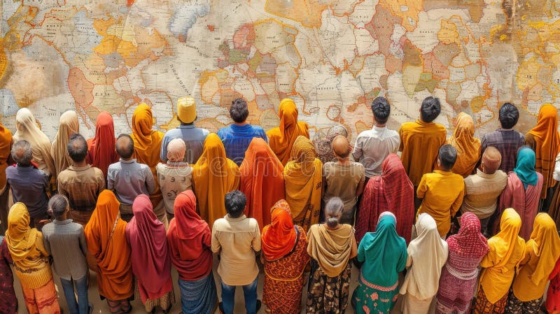 A Large Group of People. World Population Day Stock Photo - Image of ...