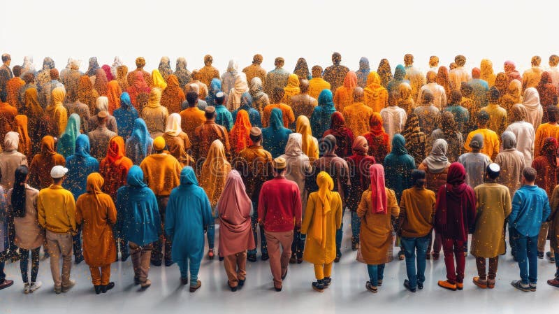 A Large Group of People. World Population Day Stock Image - Image of ...