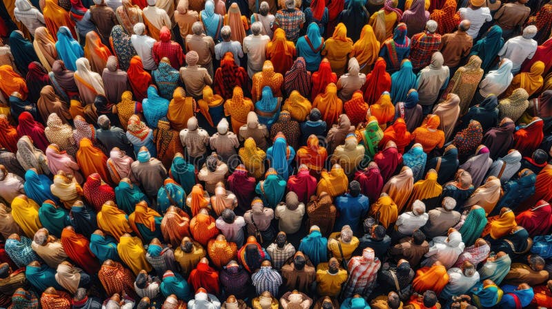 A Large Group of People. World Population Day Stock Photo - Image of ...