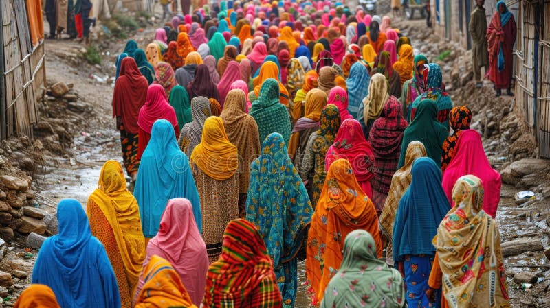 A Large Group of People. World Population Day Stock Image - Image of ...