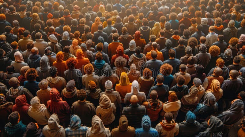 A Large Group of People. World Population Day Stock Image - Image of ...