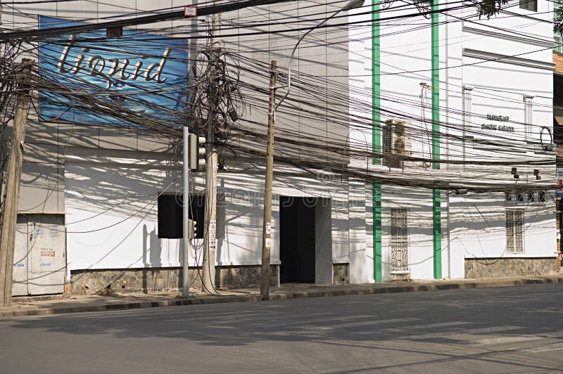 Large Group of Power Lines in City Editorial Photography - Image of ...