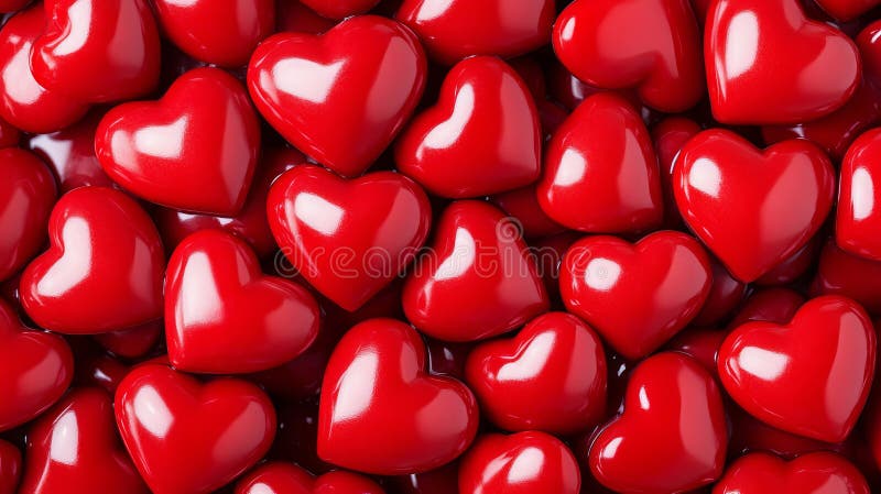 A Large Group of Red Hearts are Arranged in a Pile Stock Image - Image ...