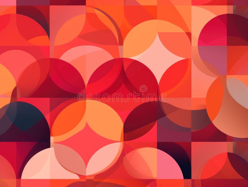 A Large Group of Red and Orange Circles. Generative AI Image. Stock ...