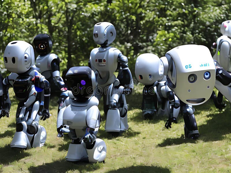 Robotic clean up crew stock illustration. Illustration of robotic ...