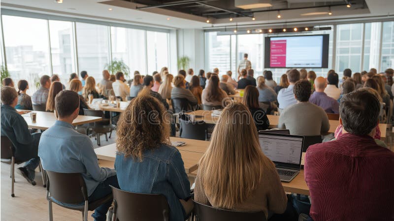 Large Group Seminar Business Training Modern Office Professional ...