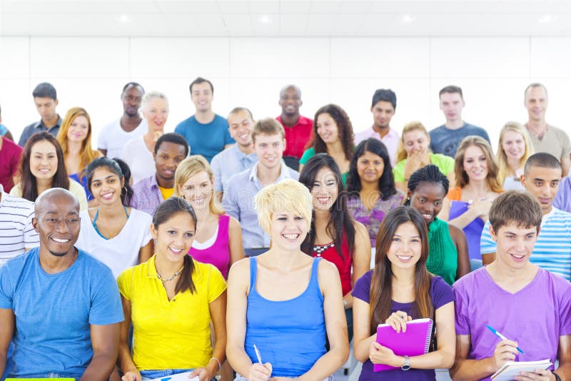 The Large Group of Student in the Lecture Hall Stock Image - Image of ...