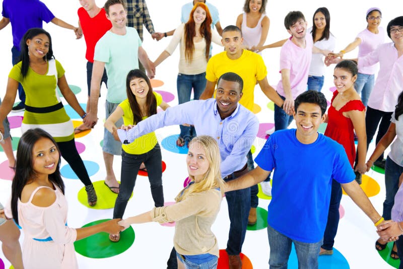 Large Group of Students Connecting with Each Other Stock Image - Image ...