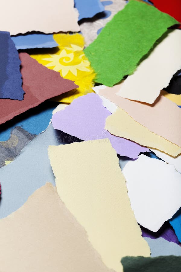 Colorful Torn Paper Background Stock Image - Image of vertical, objects ...