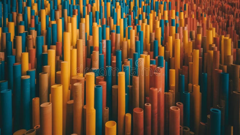 A Large Group of Tubes are Arranged in a Pattern, AI Stock Photo ...