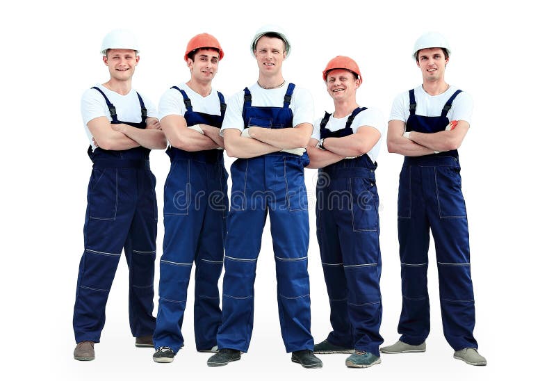 Large Group of Workers Standing in Circle Top View Stock Image - Image ...