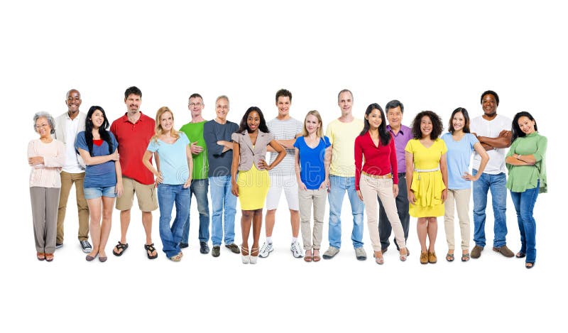 Large Group of World People on White Background Stock Photo - Image of ...