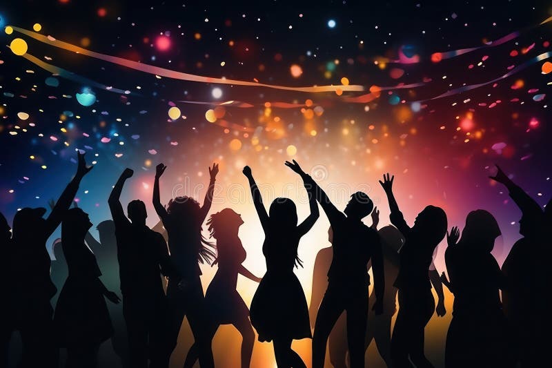 Large Group of Young People are Dancing in a Nightclub. Stock Image ...