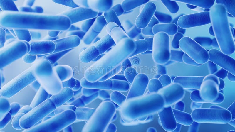 Large Groups of Germs with Blue Background, 3d Rendering Stock Footage ...
