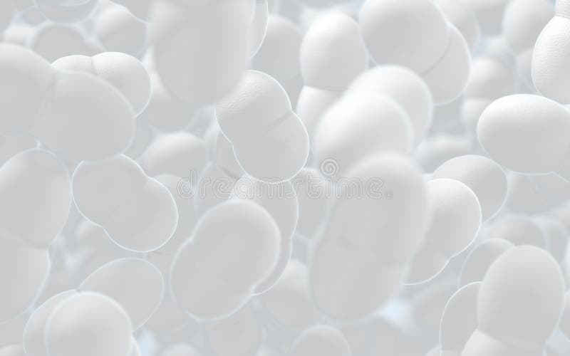 Large Groups of Germs with White Background, 3d Rendering Stock ...