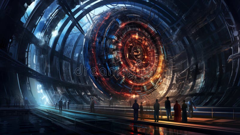 Large Hadron Collider stock photo. Image of atom, indoors - 313164888