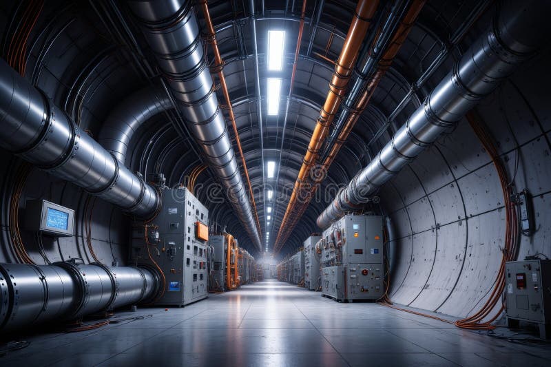 Large Hadron Collider stock image. Image of contemporary - 370126811