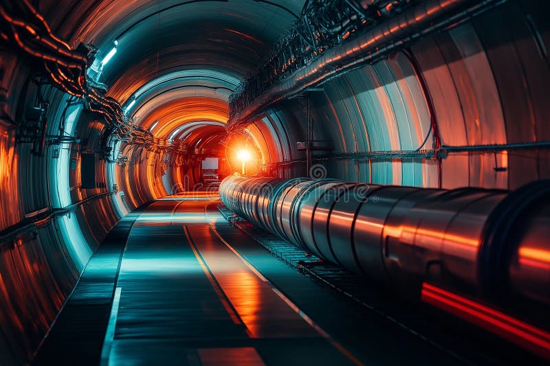 Large Hadron Collider stock image. Image of steel, development - 355678017