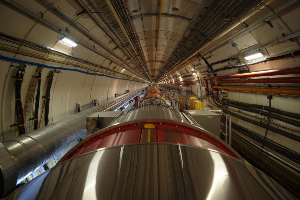 Large Hadron Collider stock image. Image of modern, concentric - 370844459