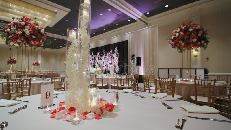 A Large Hall for Celebrations. Interior of a Wedding Hall Wedding ...