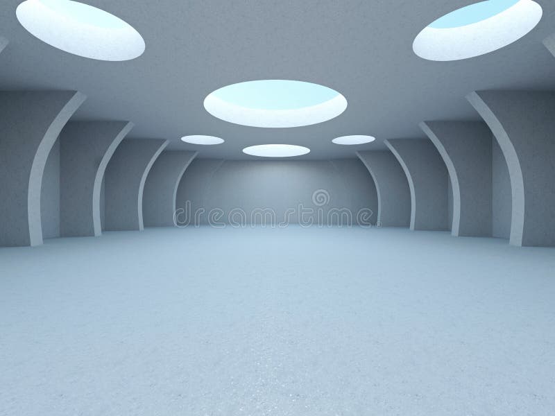 A large hall stock illustration. Illustration of light - 35416289