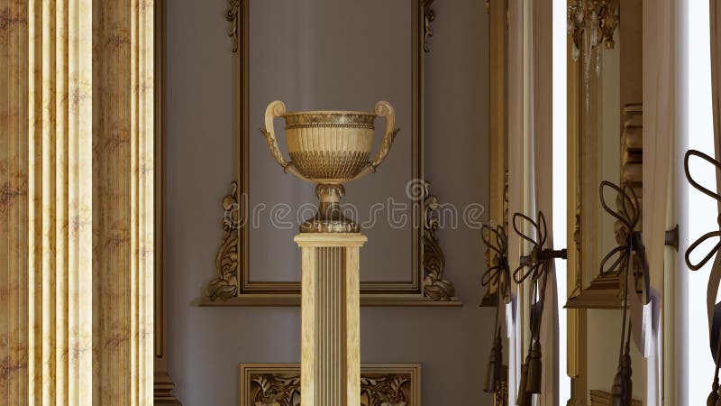 A Large Hall with Columns in a Classic Style. Stock Video - Video of ...