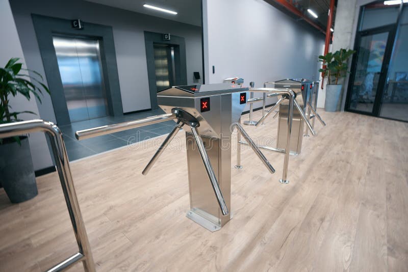 Large Hall and Efficient Access System in the Office Center Stock Image ...