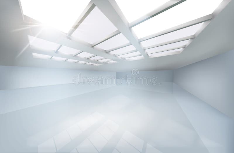 Large Hall. Vector Illustration. Stock Vector - Illustration of ...