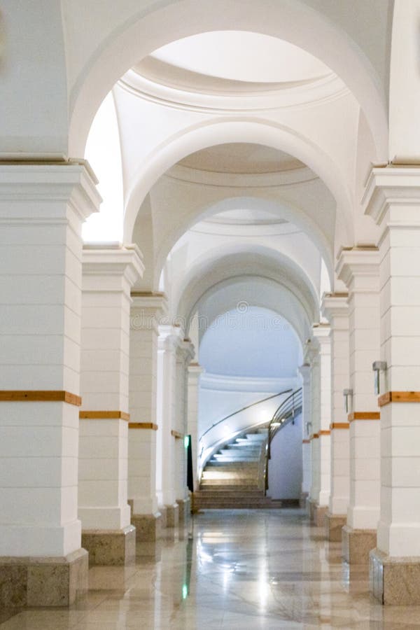 Large hallway and stairs stock image. Image of inside - 85412769
