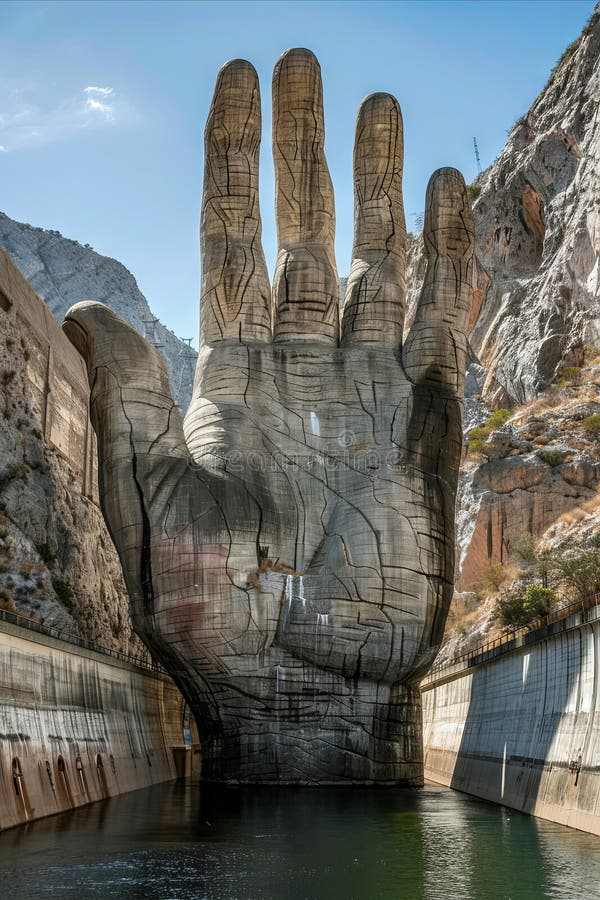 A Large Hand is Sticking Out of the Water Stock Photo - Image of water ...