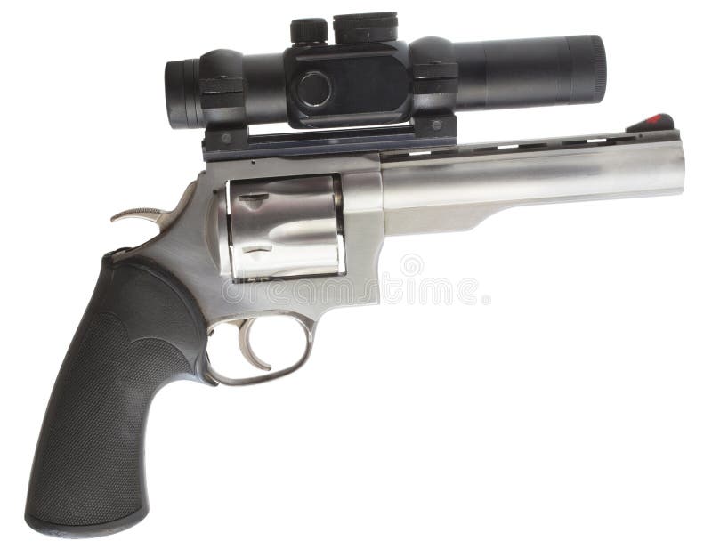 Revolver used for hunting stock photo. Image of scope - 102856022