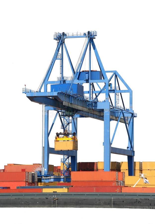 Large Harbor Crane stock image. Image of dock, export - 17480363