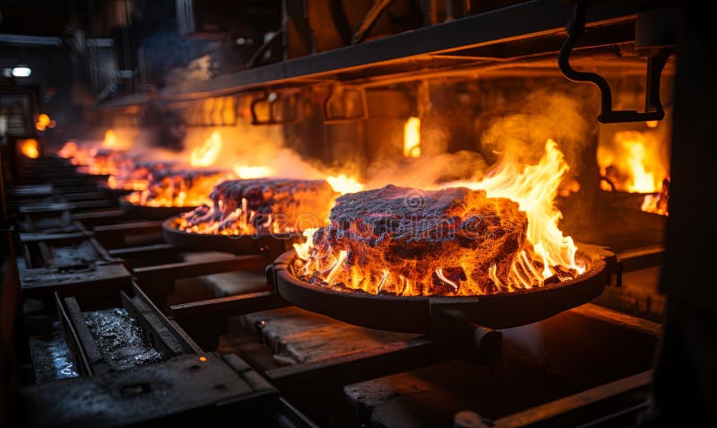 Large Pile of Coal on Table Stock Image - Image of burning, natural ...