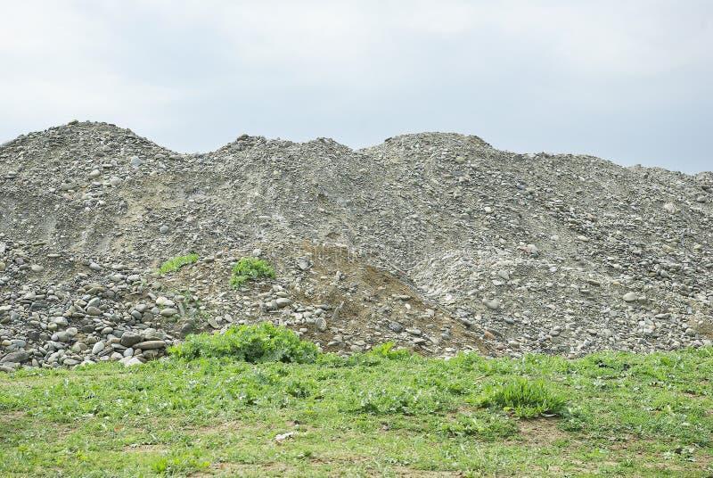 A Large Heap Earth and Stones Stock Photo - Image of embankment ...