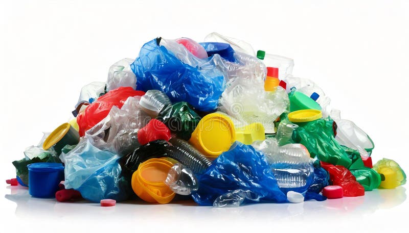 A Large Heap of Mixed Plastic Waste Representing Environmental ...